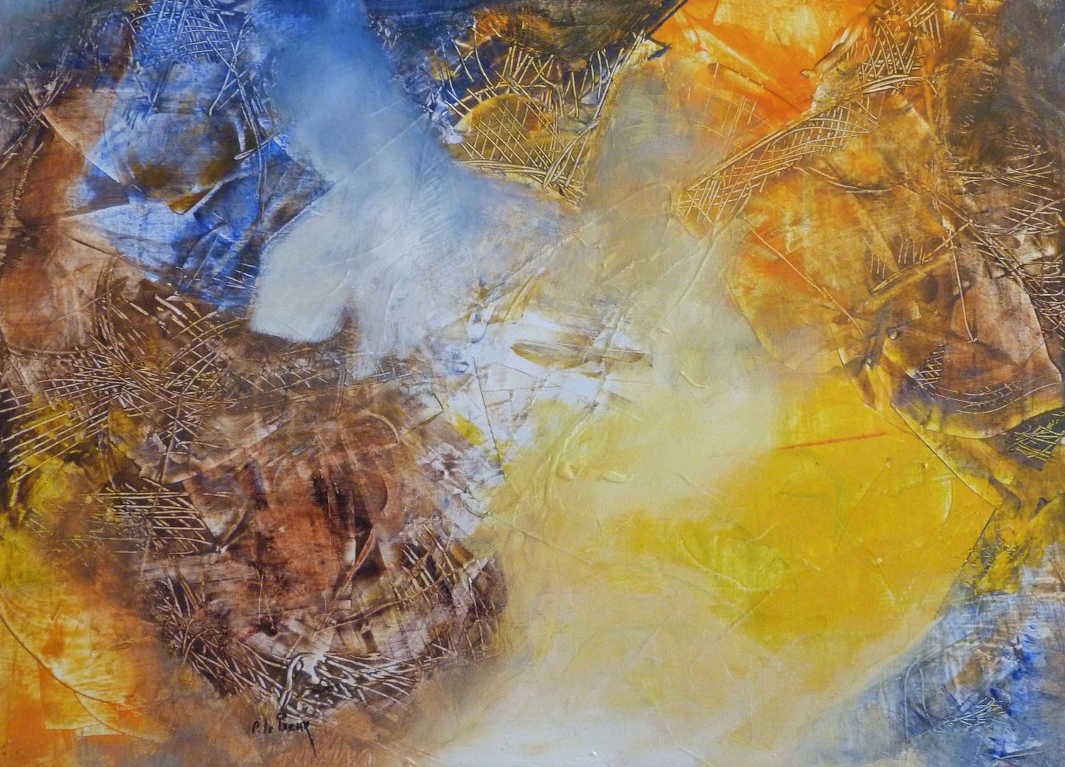 EXOSPACE III by Pierre Le Preux (2016) : Painting Acrylic, Pigments on ...