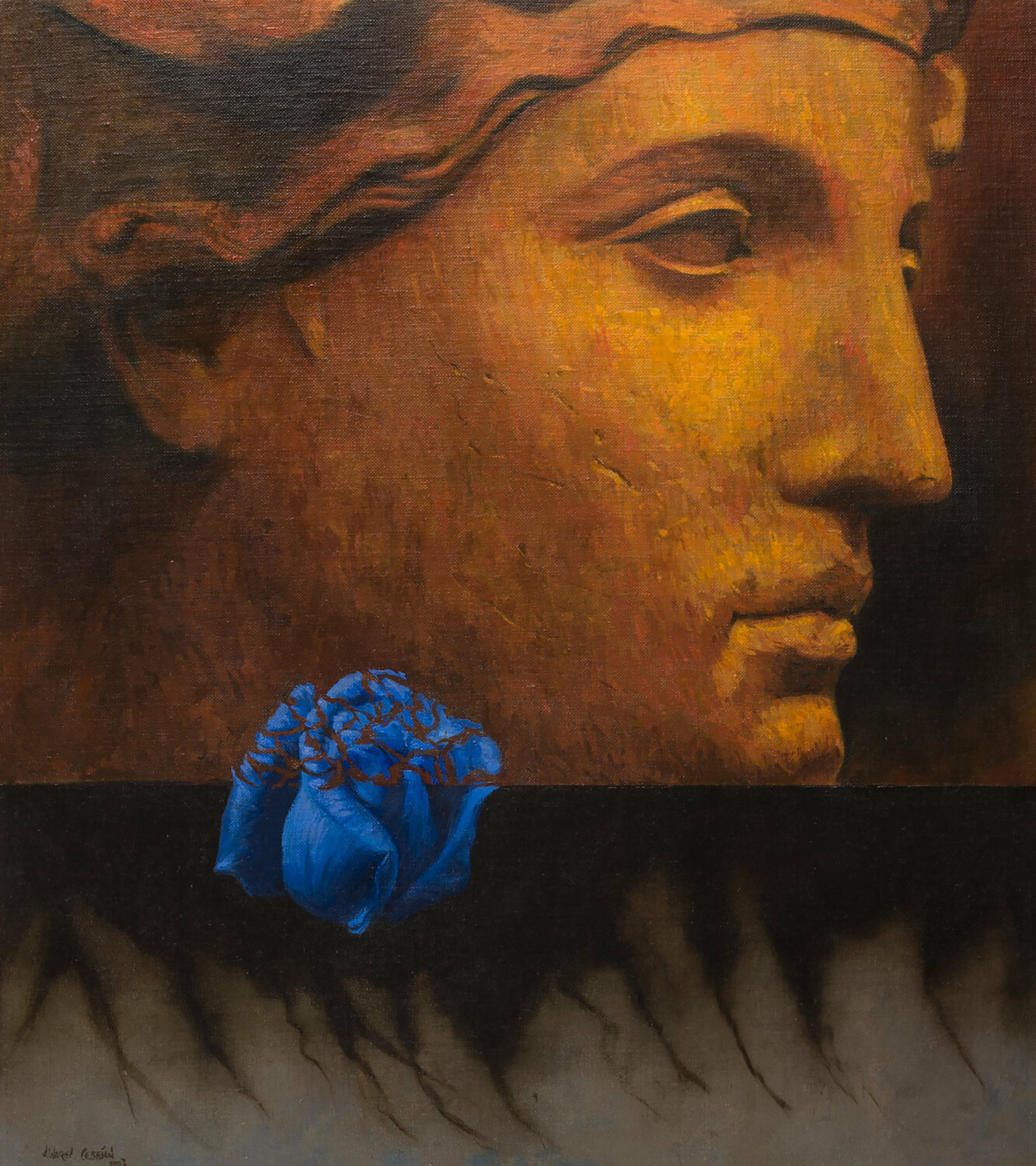 La rosa azul by Juan Manuel Alvarez Cebrián (2007) : Painting Oil on ...
