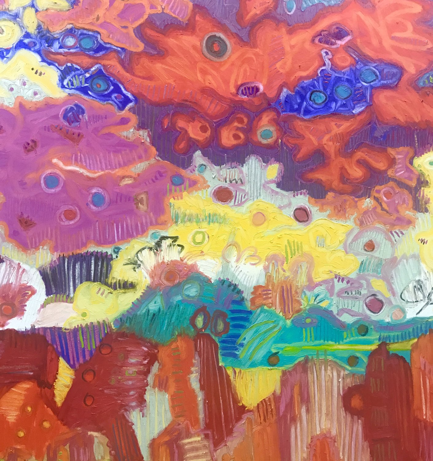 Rainbow Clouds de Jeff Ferst (2017): Pintura Óleo, Pastel en Lienzo ...