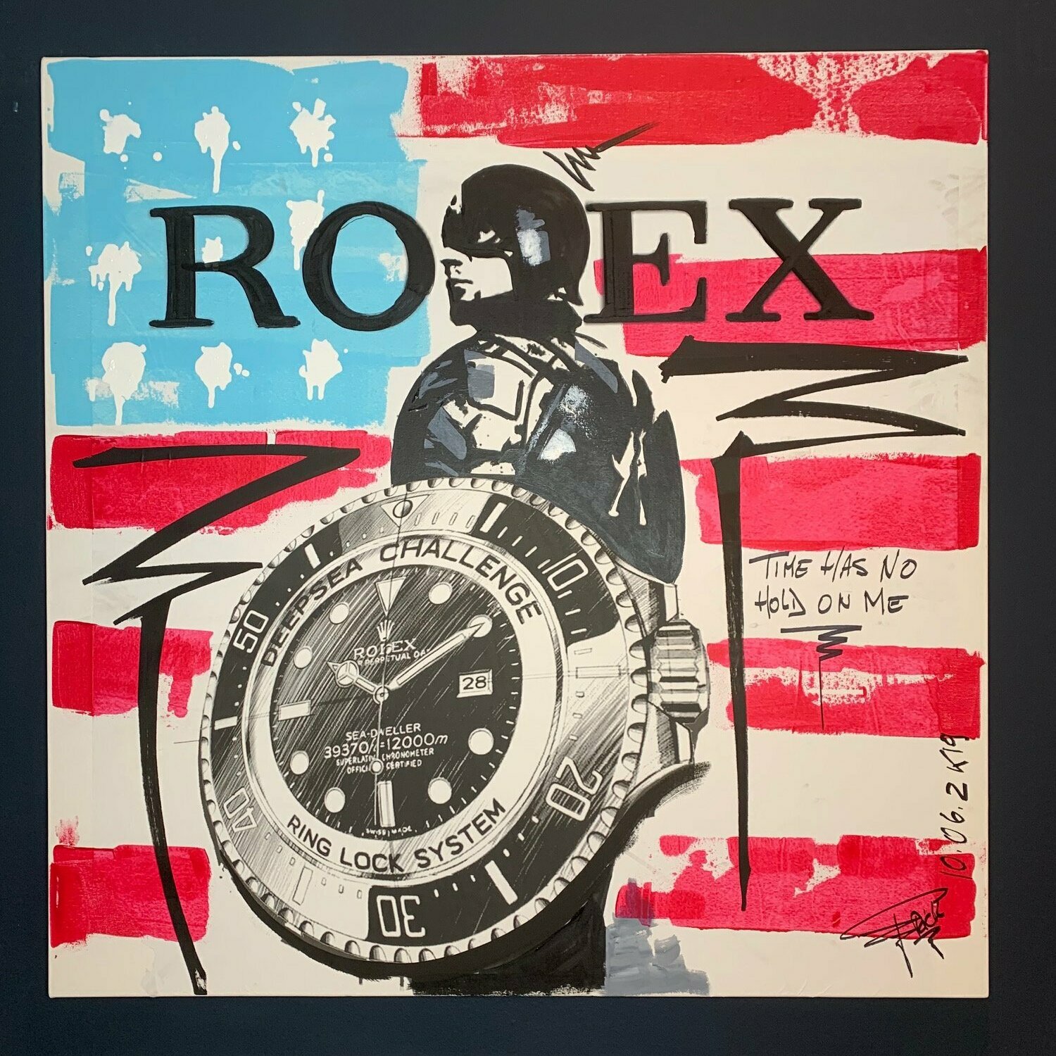 Captain America, Rolex by Erick Artik (2019) : Painting Acrylic, Felt ...