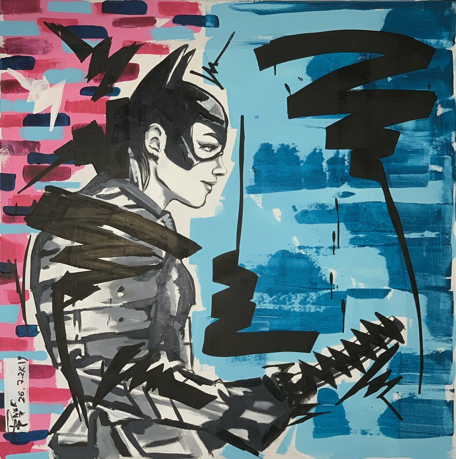 Bat Woman Samurai by Erick Artik (2019) : Painting Acrylic, Felt on ...