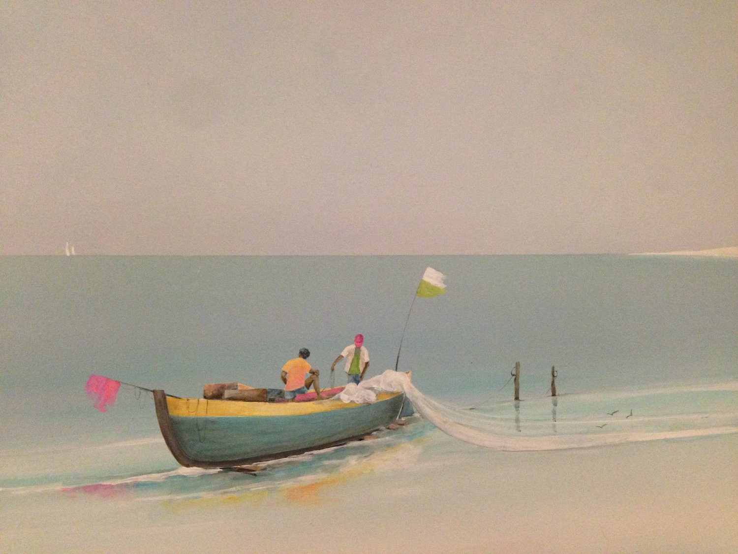 Pescadores - Redes by Alejandro Lucas Debonis (2018) : Painting Acrylic ...