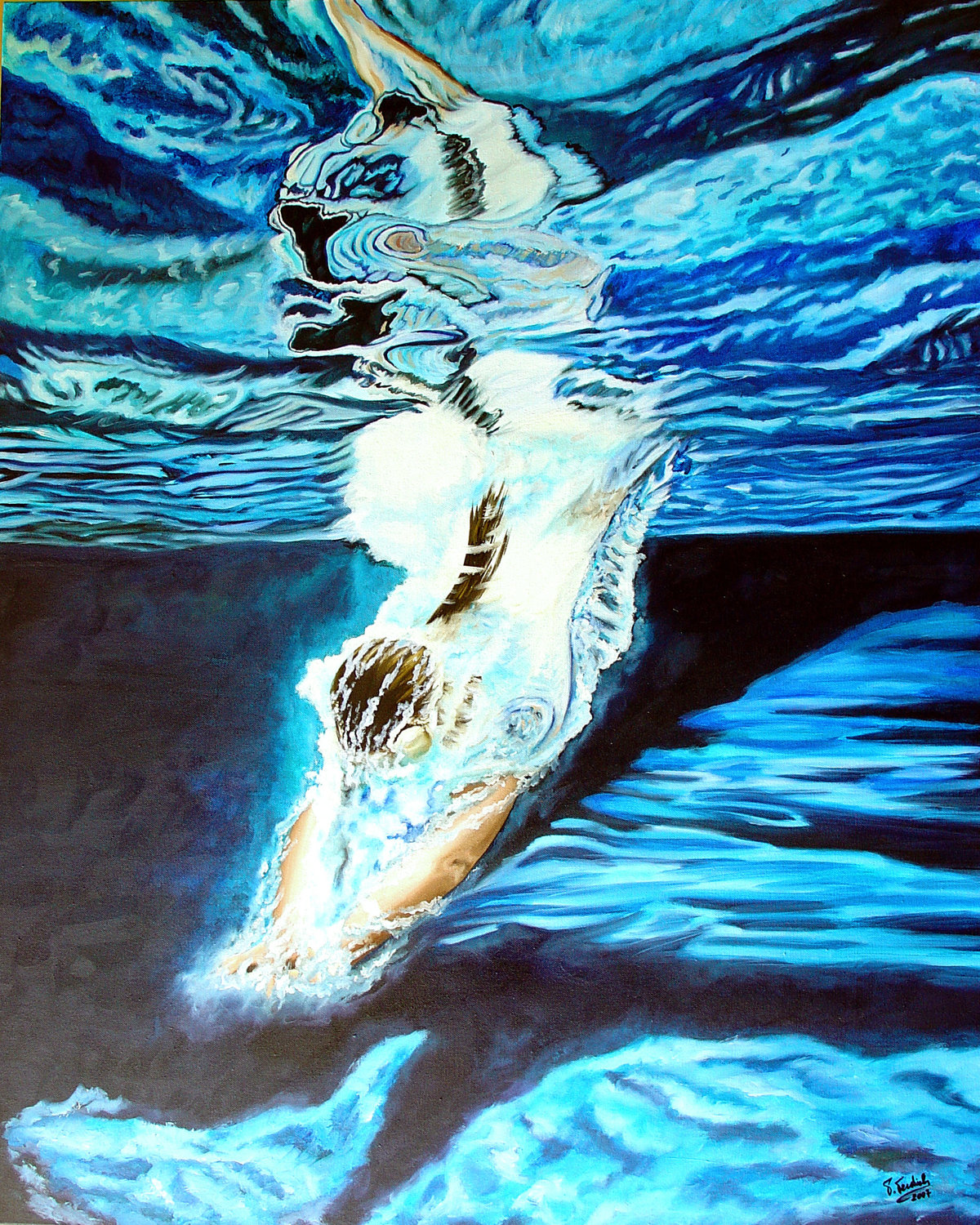 Acqua 4 by Paolo Terdich (2007) : Painting Oil on Canvas - Singulart