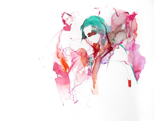 Écorché de Sylvia Baldeva (2017) : Oeuvre sur papier Aquarelle sur ...