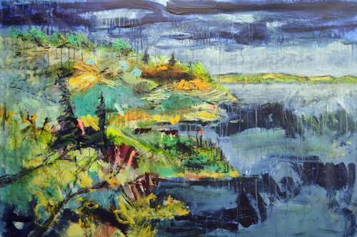 Night-migrating birds by Carsten Frank (2015) : Painting Acrylic on ...