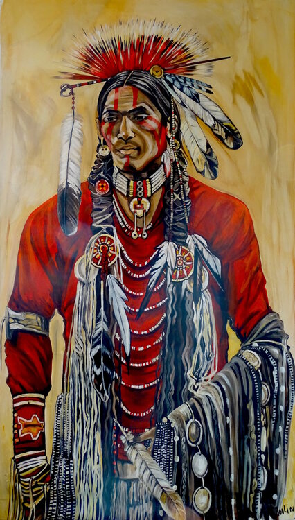 Peinture De Guerrier Indien