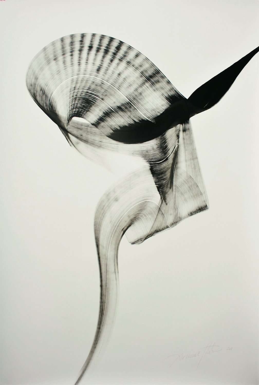 werk 1 von Armina Hatic (2018): Werk auf Papier Tusche auf Karton ...