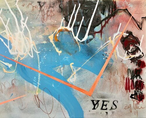 YES VII - inspired by Yoko Ono by Bea Schubert (2019) : Painting ...