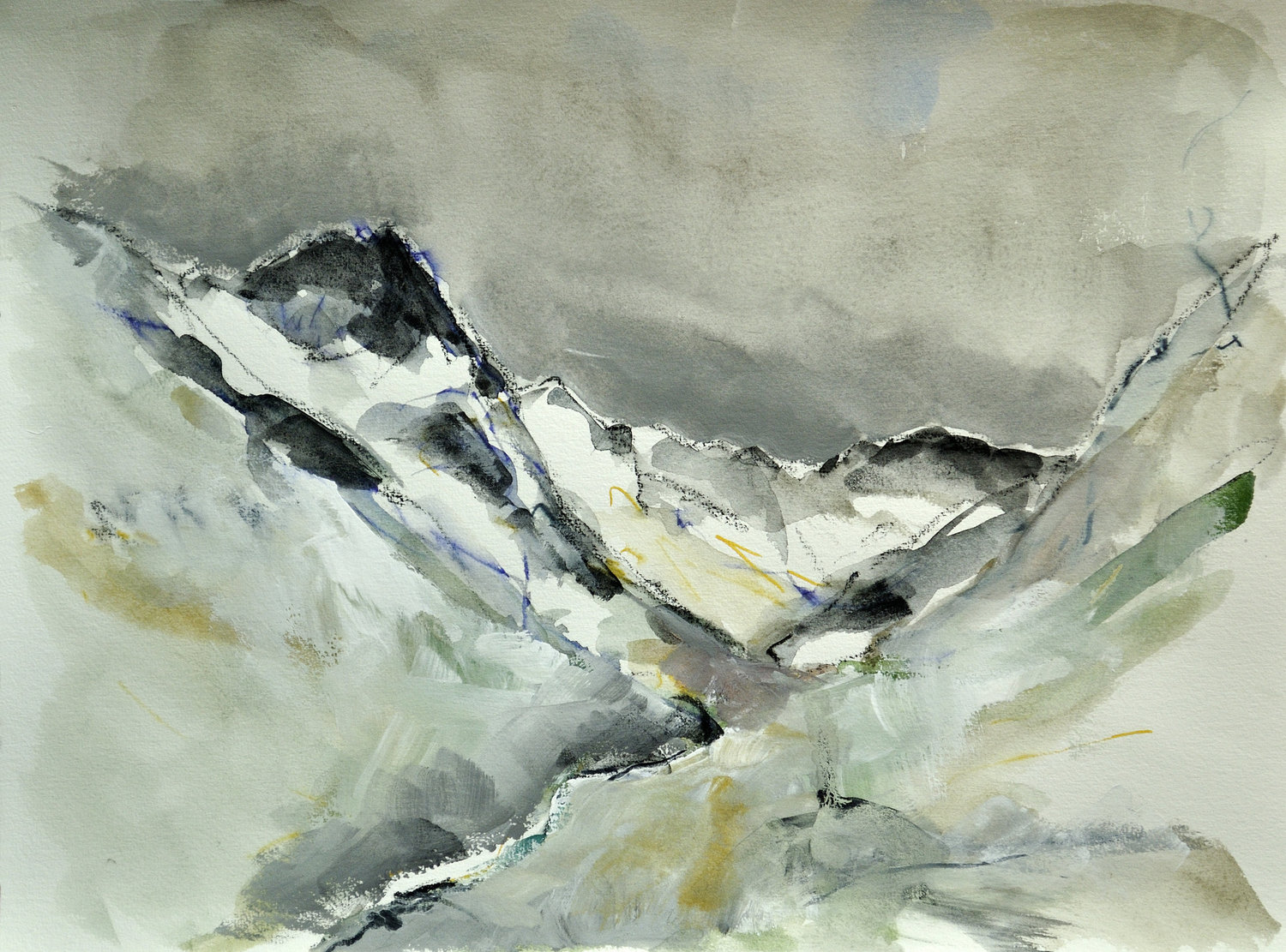 Val Bever by Matthias Oppermann (2016) : Work on Paper Gouache, Chalk ...