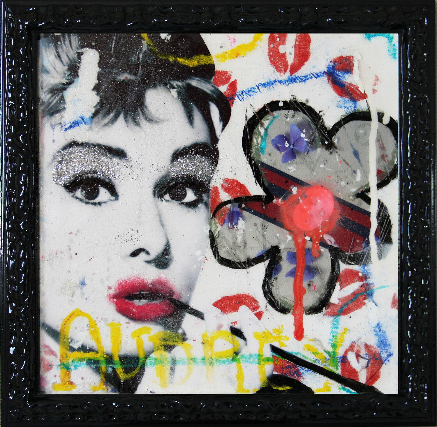 Audrey Flower by Kristin Kossi (2017) : Painting Acrylic, Collage on ...