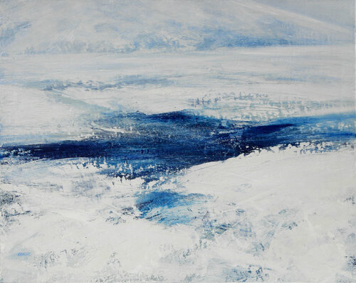 Lago ghiacciato by Graziella Da Gioz (2019) : Painting Oil on Canvas ...