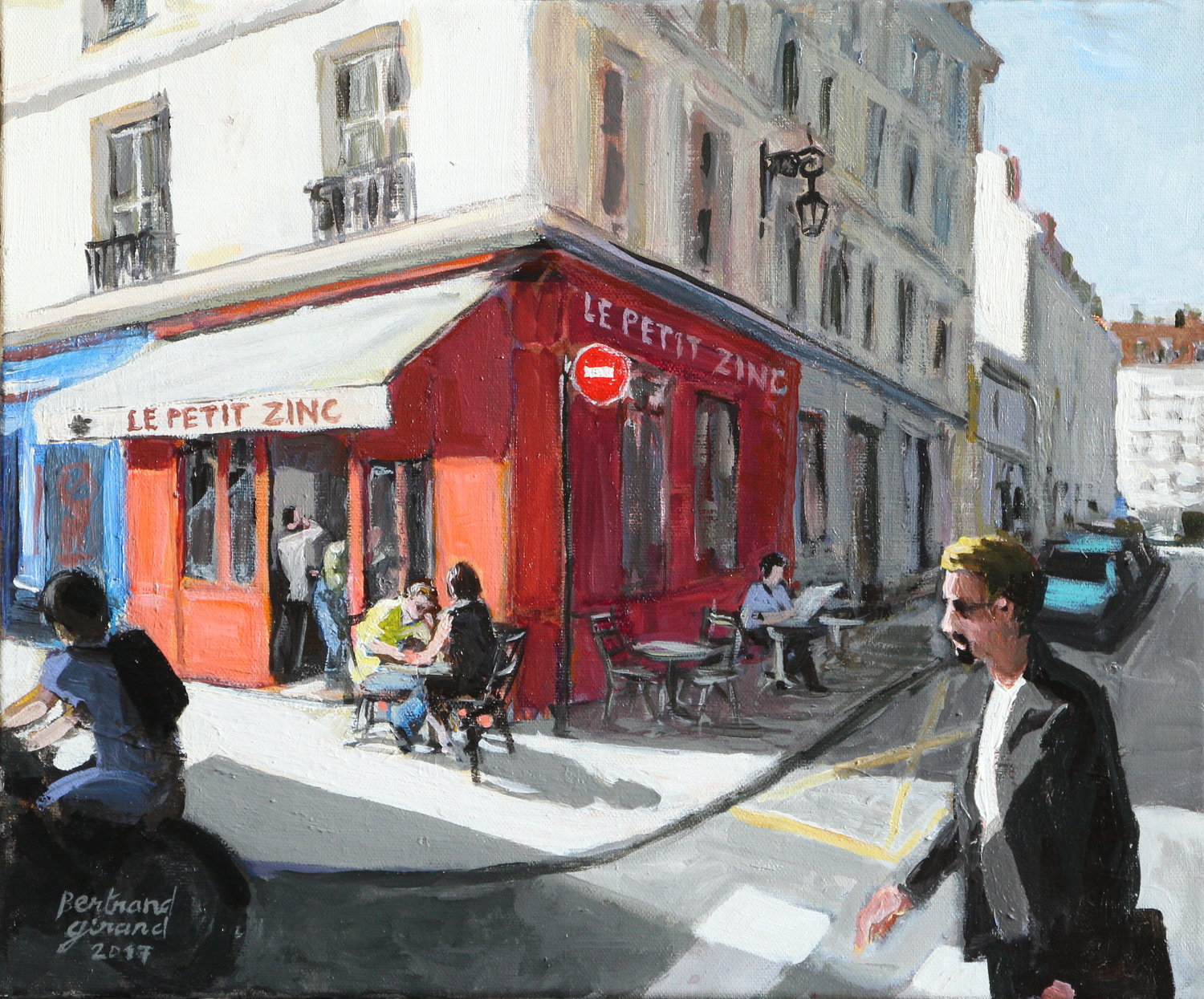 la rue ensoleillée by Bertrand Girard (2017) : Painting Acrylic on ...