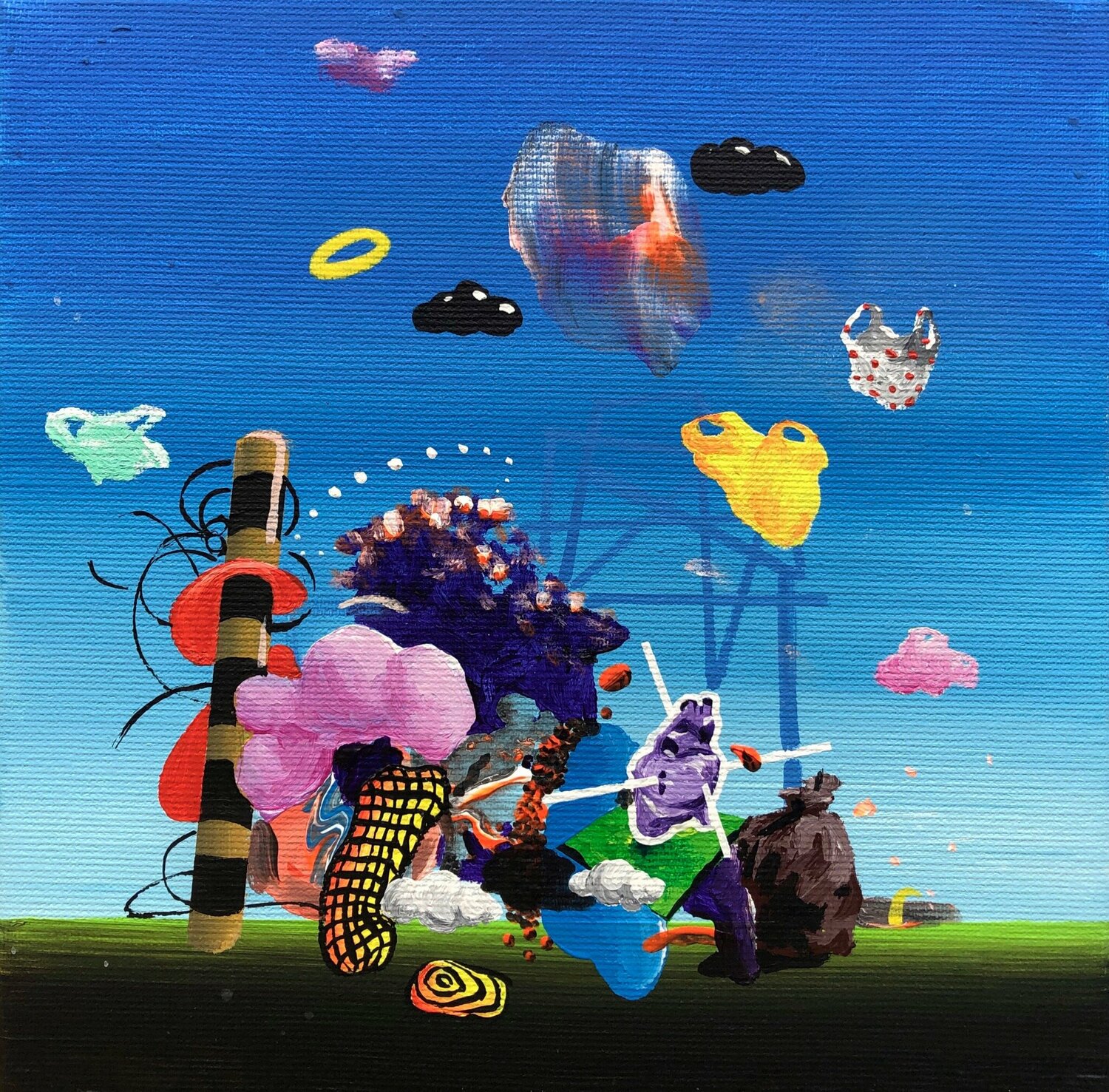 Synthetic Future V by Edith Torony (2019) : Painting Acrylic on Canvas ...