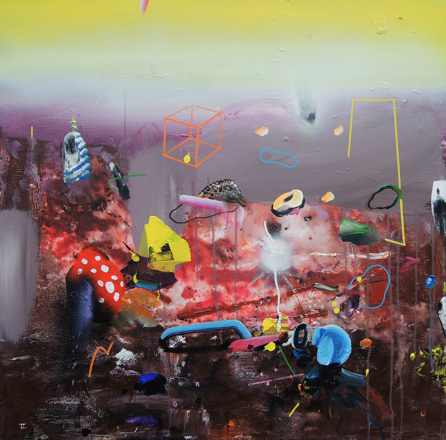 Electric Impulse by Edith Torony (2018) : Painting Acrylic, Spray Paint ...