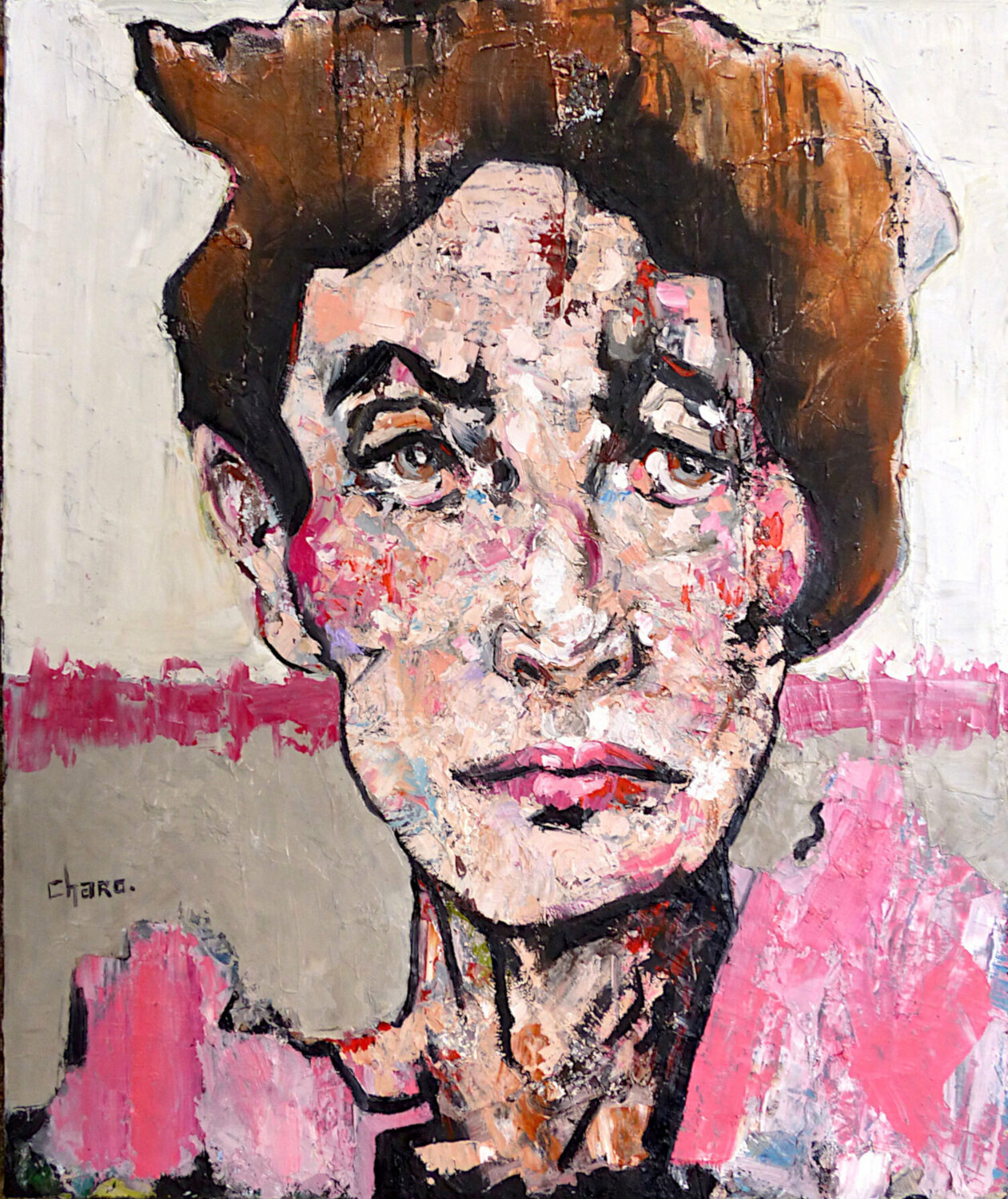 Portrait von Catherine Haro (2019): Malerei Öl auf Leinen - Singulart