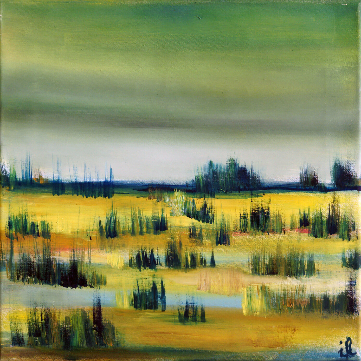 Lago di Massacciucoli, 1 by Ingrid Knaus (2016) : Painting Oil on ...