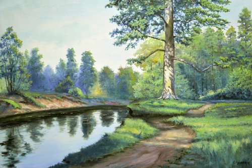 Golden Morning by Sergey Lutsenko (2020) : Painting Oil on Canvas ...