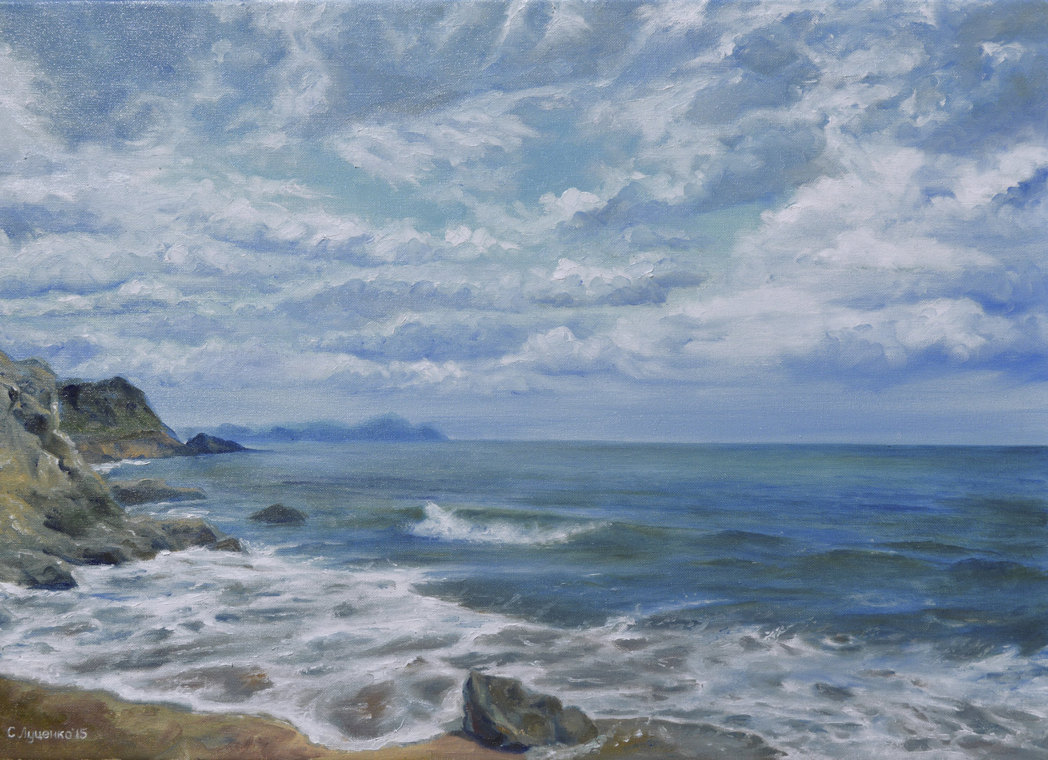 High tide by Sergey Lutsenko (2015) : Painting Oil on Canvas - SINGULART