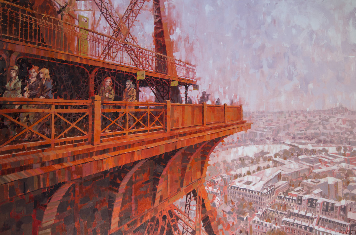 tour-eiffel by Rudyard Heaton (2019) : Painting Acrylic on Linen ...