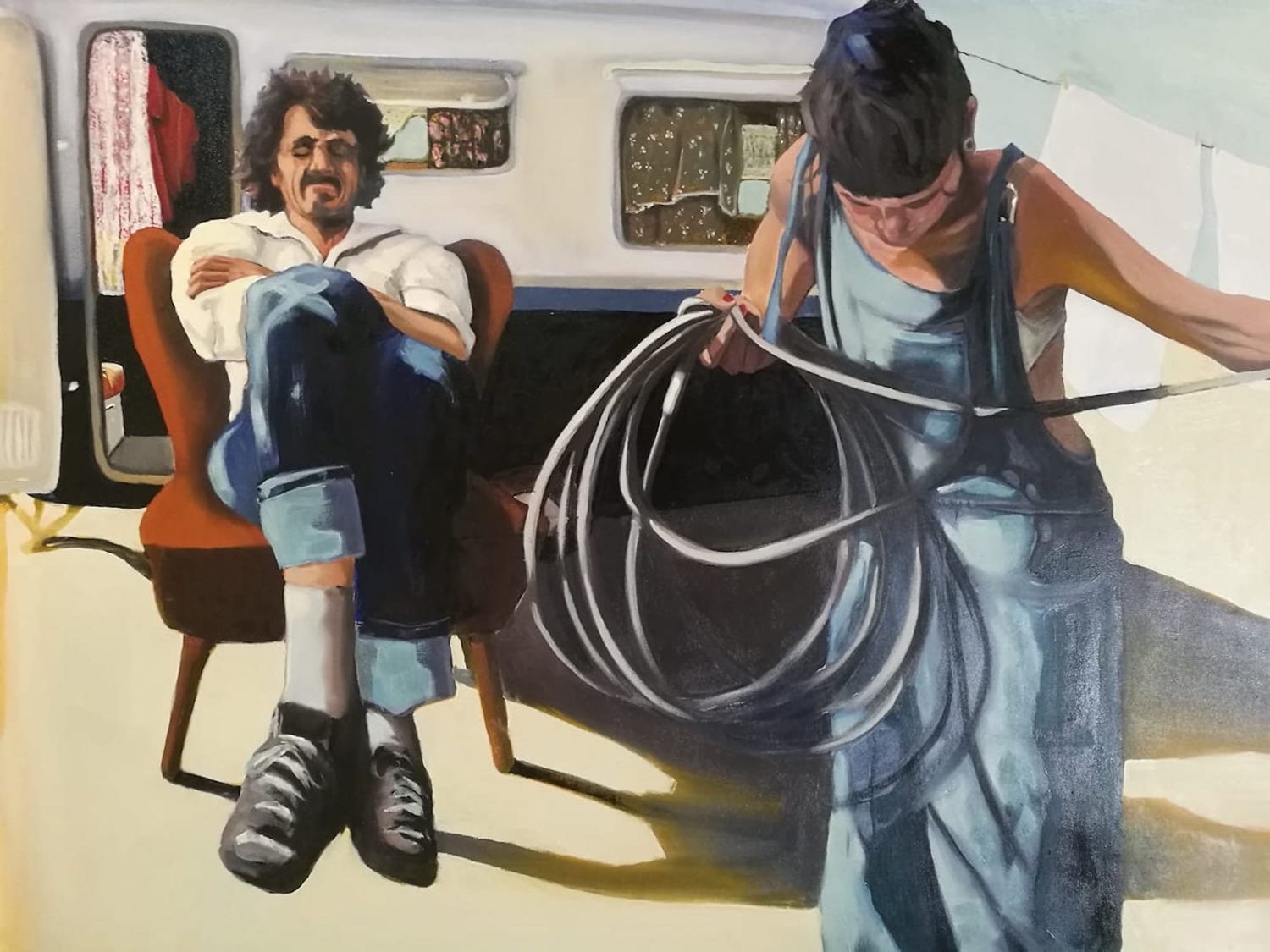 behind the circus by Risum Anne (2018) : Painting Oil on Canvas - Singulart