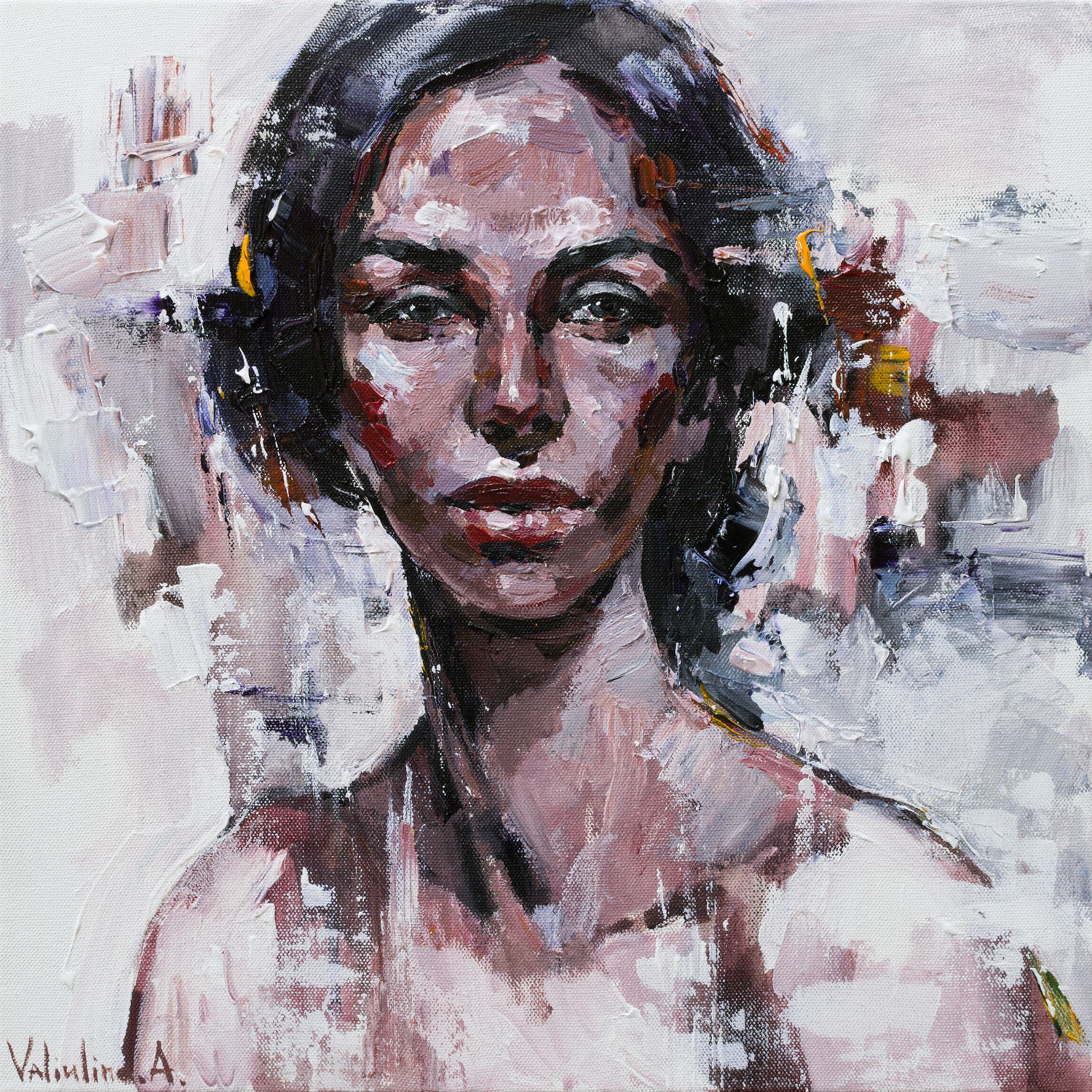 Abstract woman portrait by Anastasiya Valiulina (2018) : Painting ...