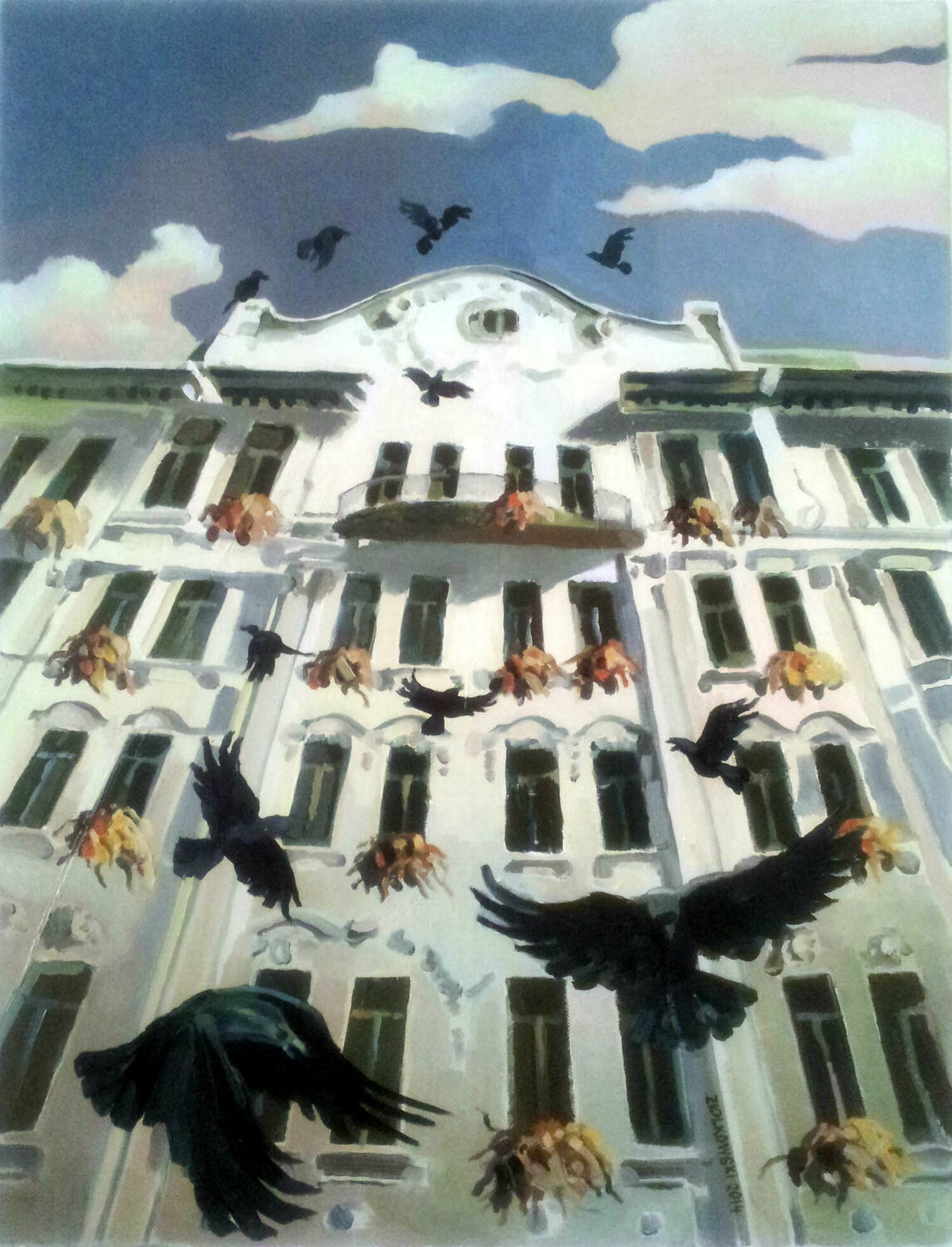 THE NESTS von Gregor Ziolkowski (2014): Malerei Öl auf Leinwand - Singulart