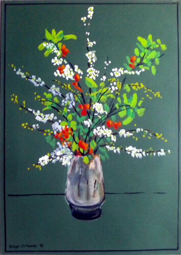 WILDFLOWERS-3 by Gregor Ziolkowski (1987) : Painting Watercolor on ...