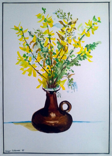 WILDFLOWERS 5 by Gregor Ziolkowski (1987) : Painting Watercolor on ...