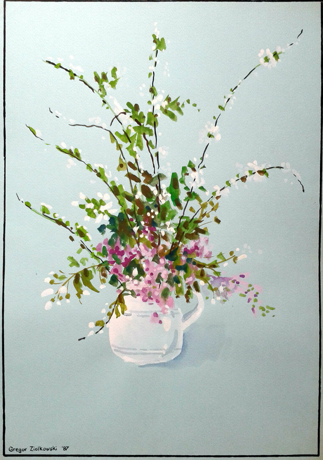 WILDFLOWERS 2 by Gregor Ziolkowski (1987) : Painting Watercolor on ...