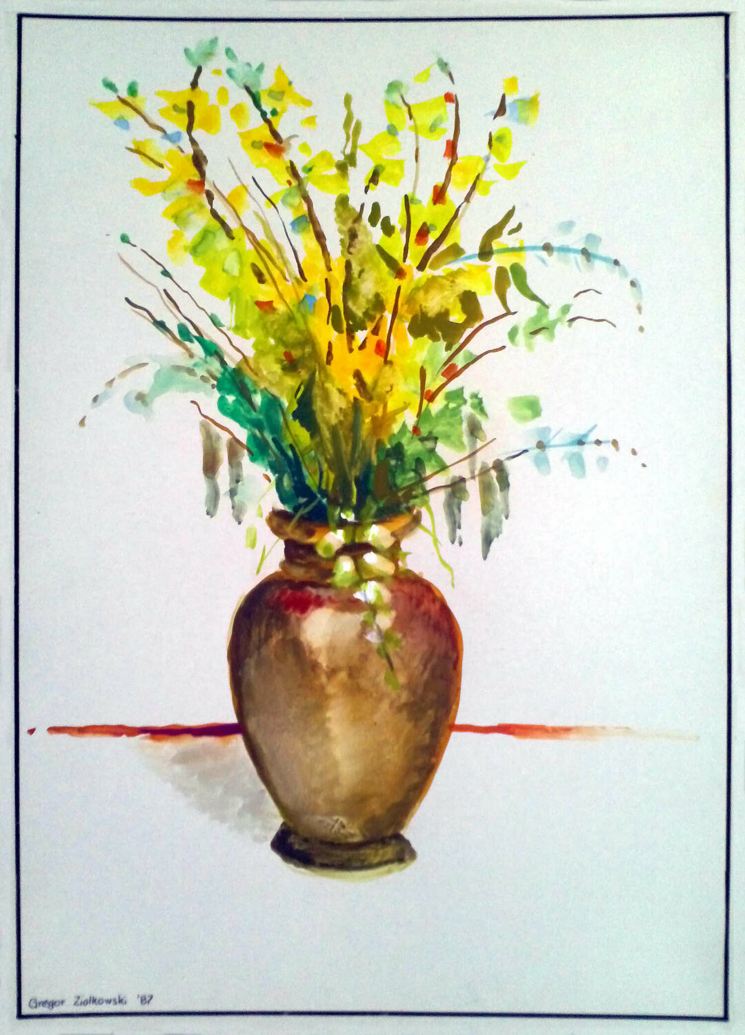 WILDFLOWERS 1 von Gregor Ziolkowski (1987): Malerei Aquarell auf Karton ...