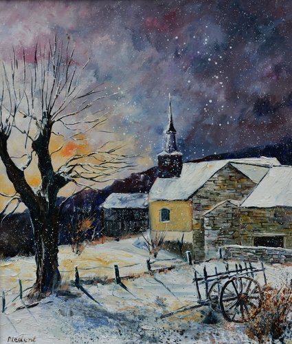 Frozen morning by Pol Ledent (2018) : Painting Oil on Canvas - Singulart