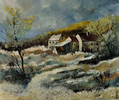 Frozen morning by Pol Ledent (2018) : Painting Oil on Canvas - SINGULART