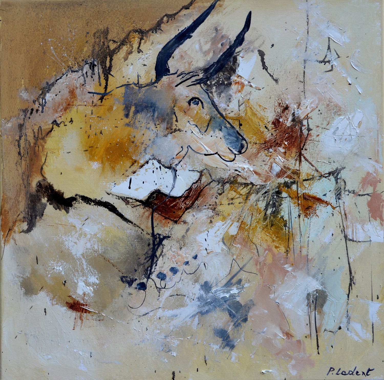 Primitive bull de Pol Ledent (2017) : Peinture Huile sur Toile - Singulart