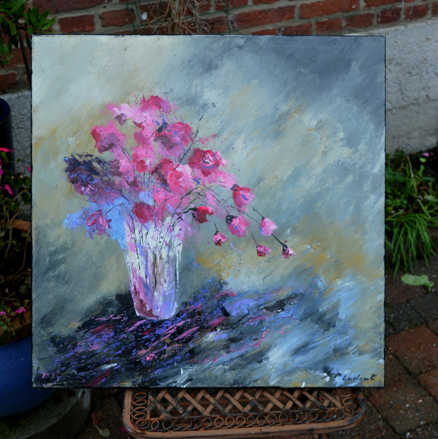 Pink still life 6618 by Pol Ledent (2018) : Painting Oil on Canvas ...