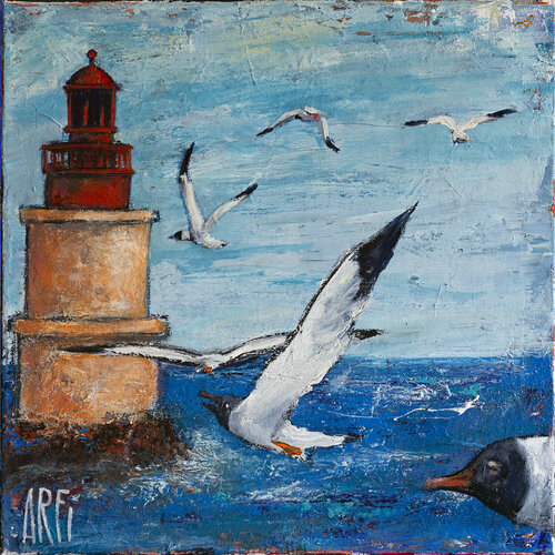 La fenêtre by Joël Arfi (2018) : Painting Acrylic, Wax on Linen - SINGULART