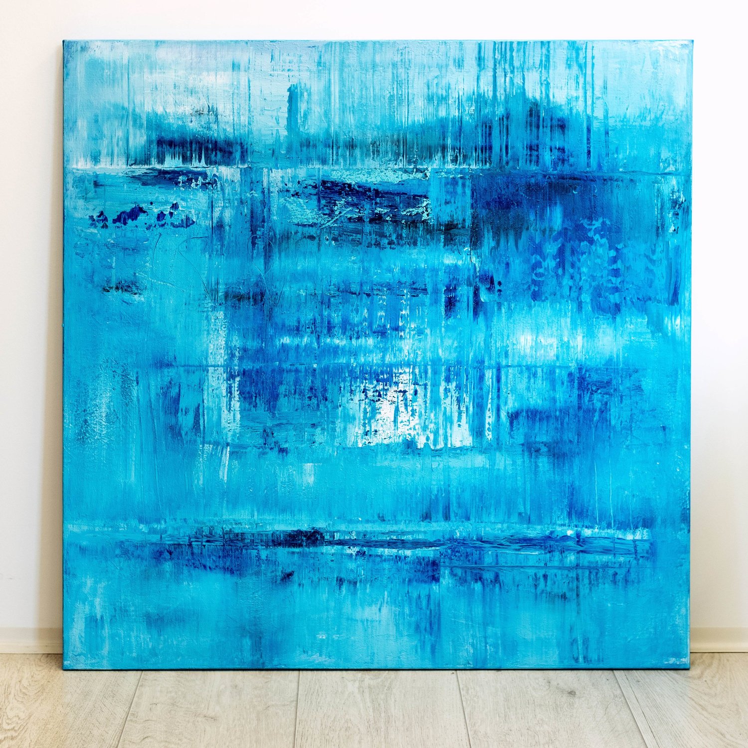 Blue abstract painting AW623 by Radek Smach (2018) : Painting Acrylic ...