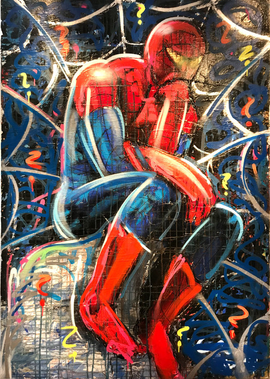 Spider Man Abstract Art