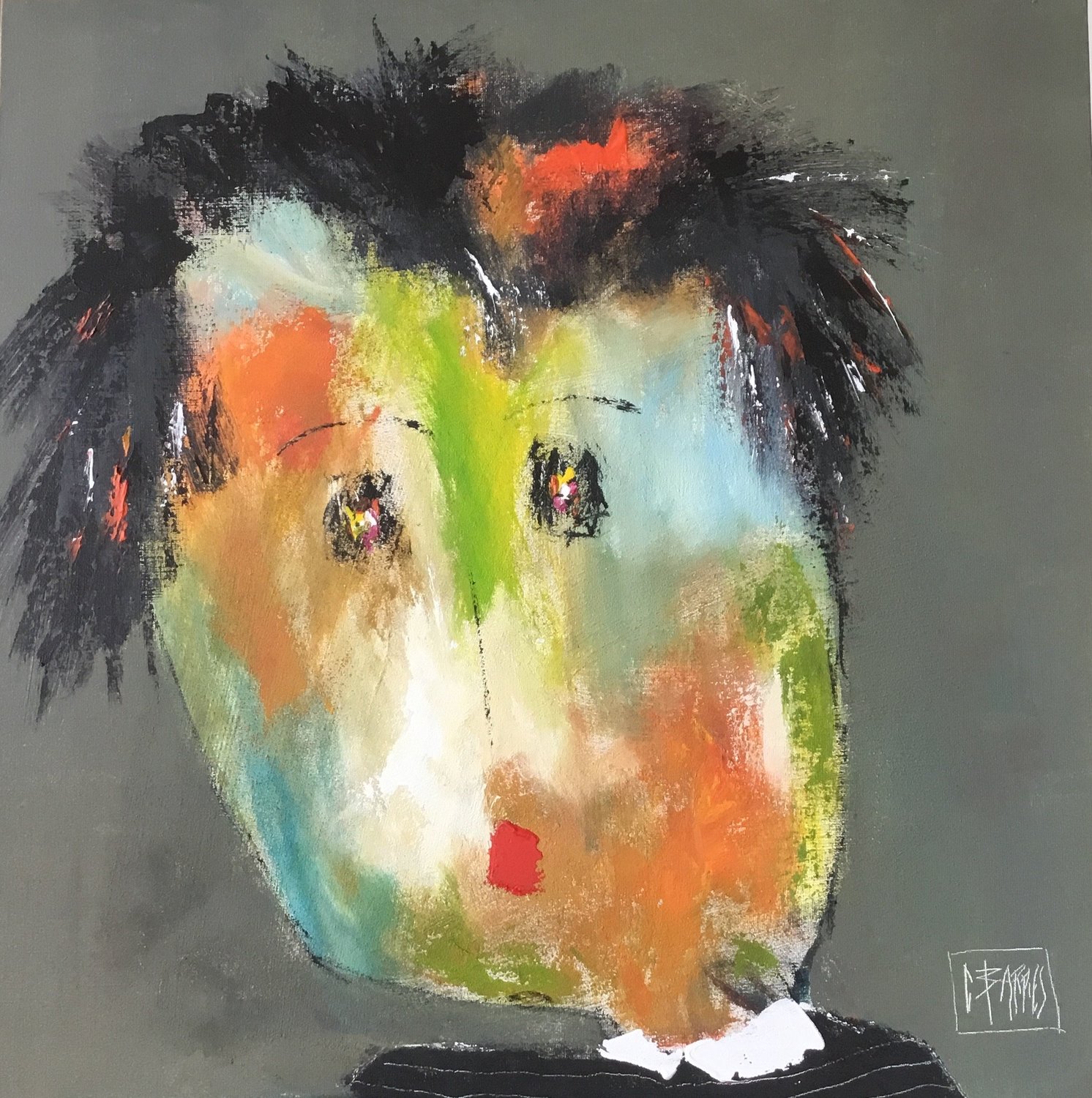 Théodore by Christine Barres (N.D) : Painting Oil, Pigments on Canvas ...