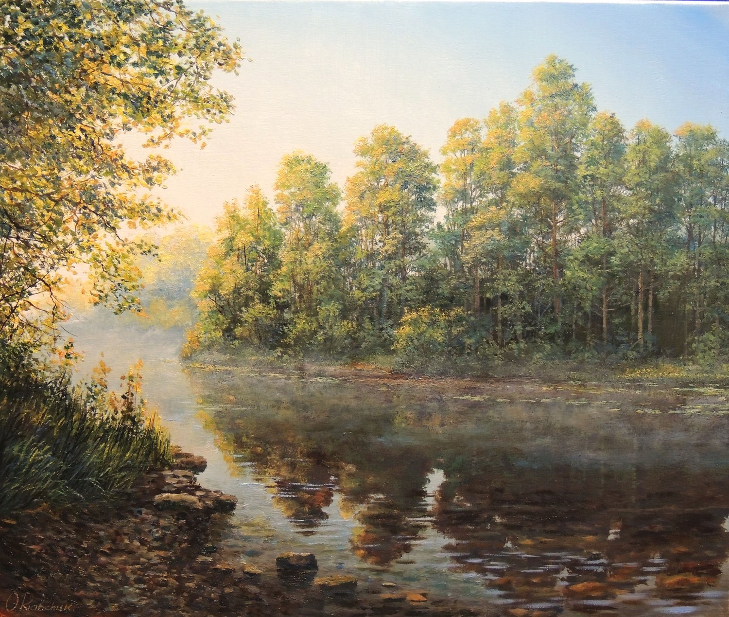 Morning Mist by Oleg Riabchuk (2019) : Painting Oil on Canvas - Singulart