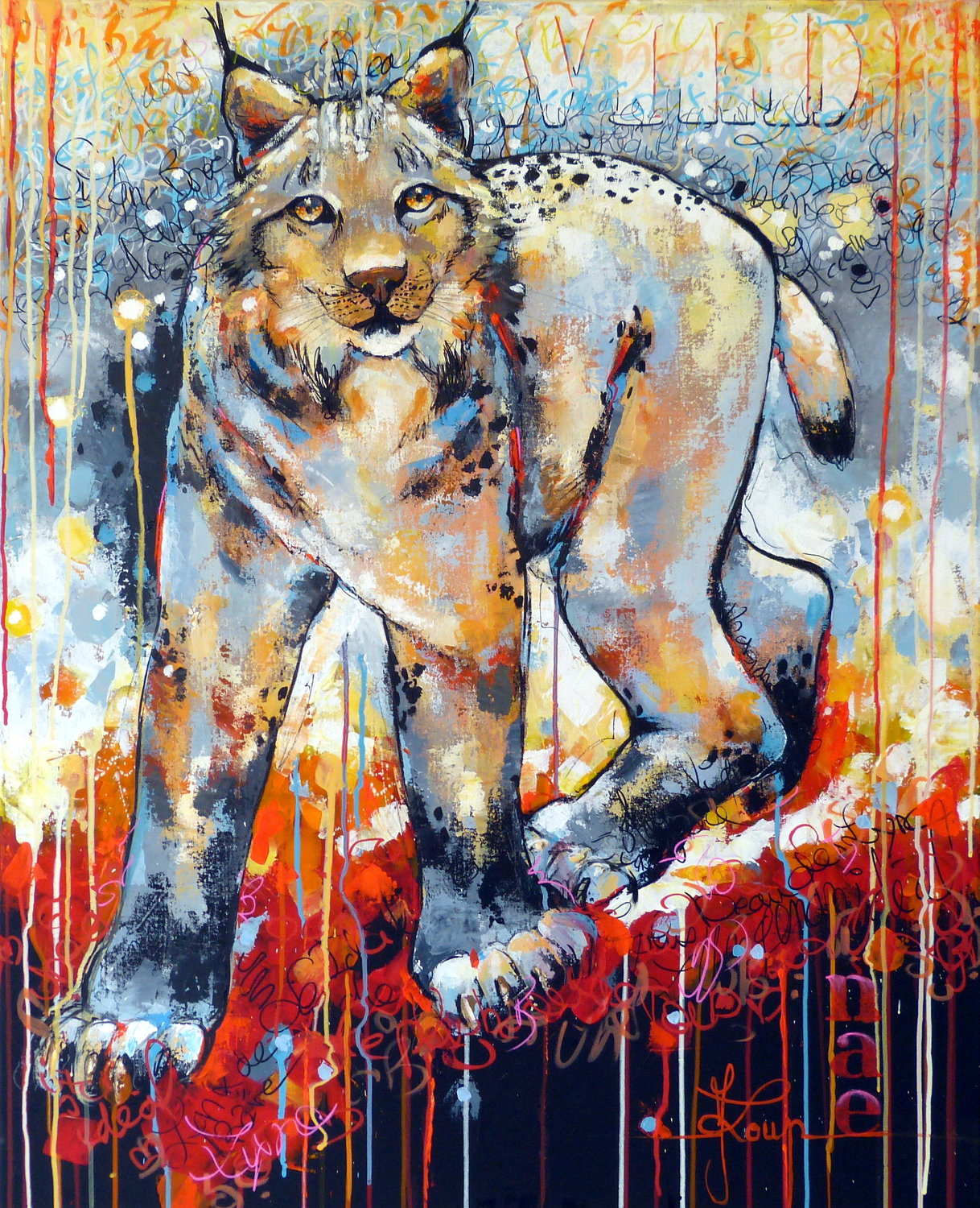 Wild pop by Jee Loup (2019) : Painting Acrylic, Graffiti on Canvas ...