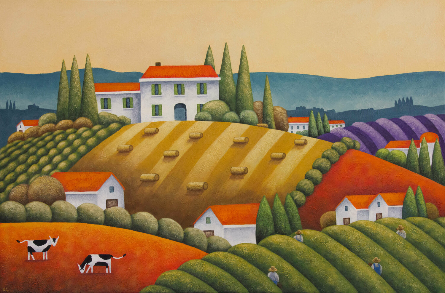 The Villa by Kate Graham (2019) : Painting Acrylic on Canvas - Singulart