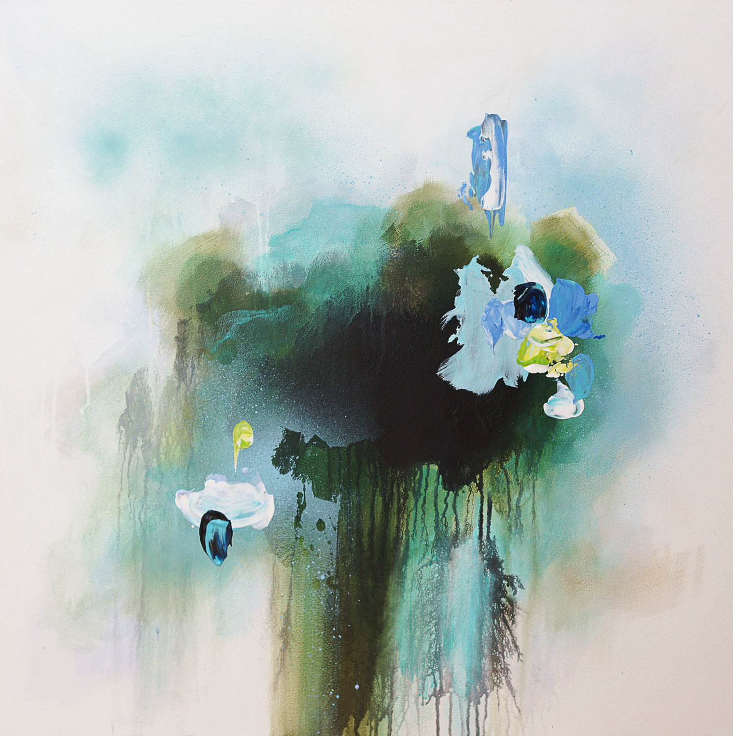 Falling Waters by Sylvie Adams (2017) : Painting Acrylic, India Ink on Canvas - SINGULART