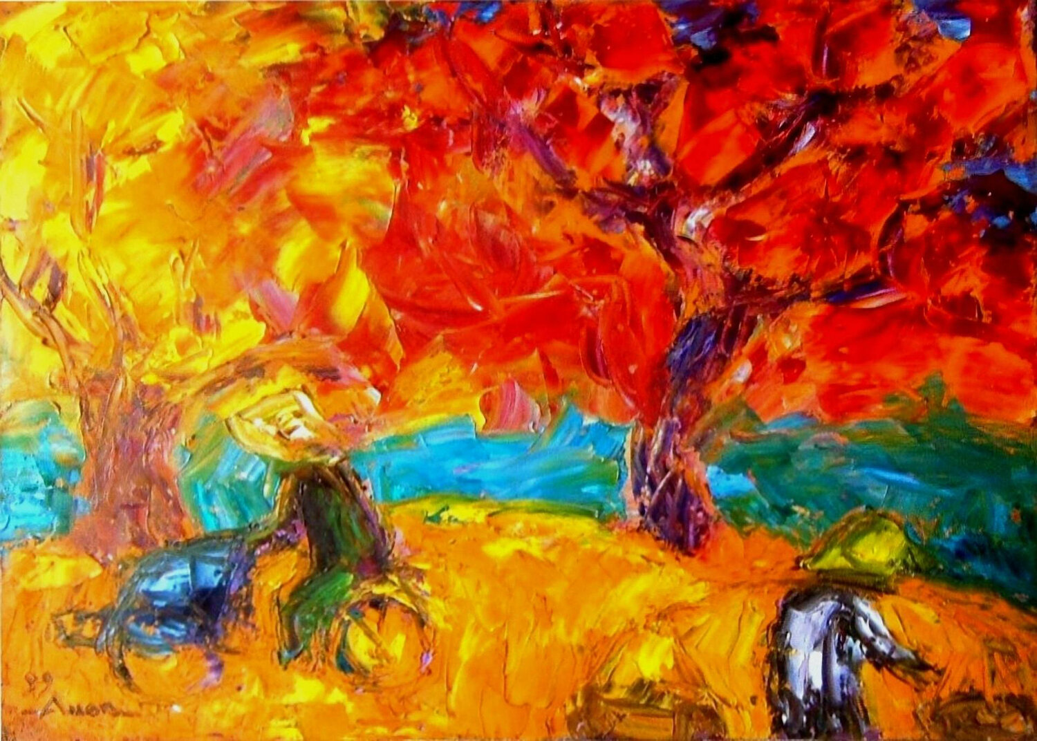 Summer Color von Tran Tuan (1999): Malerei Öl auf Leinwand - SINGULART