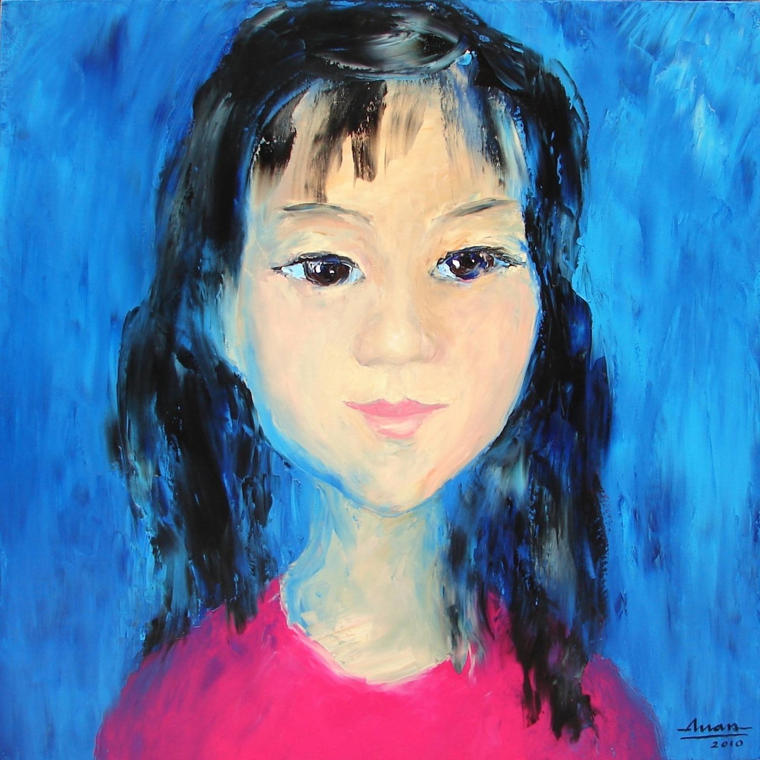The smile of Lin by Tran Tuan (2010) : Painting Oil on Canvas - Singulart