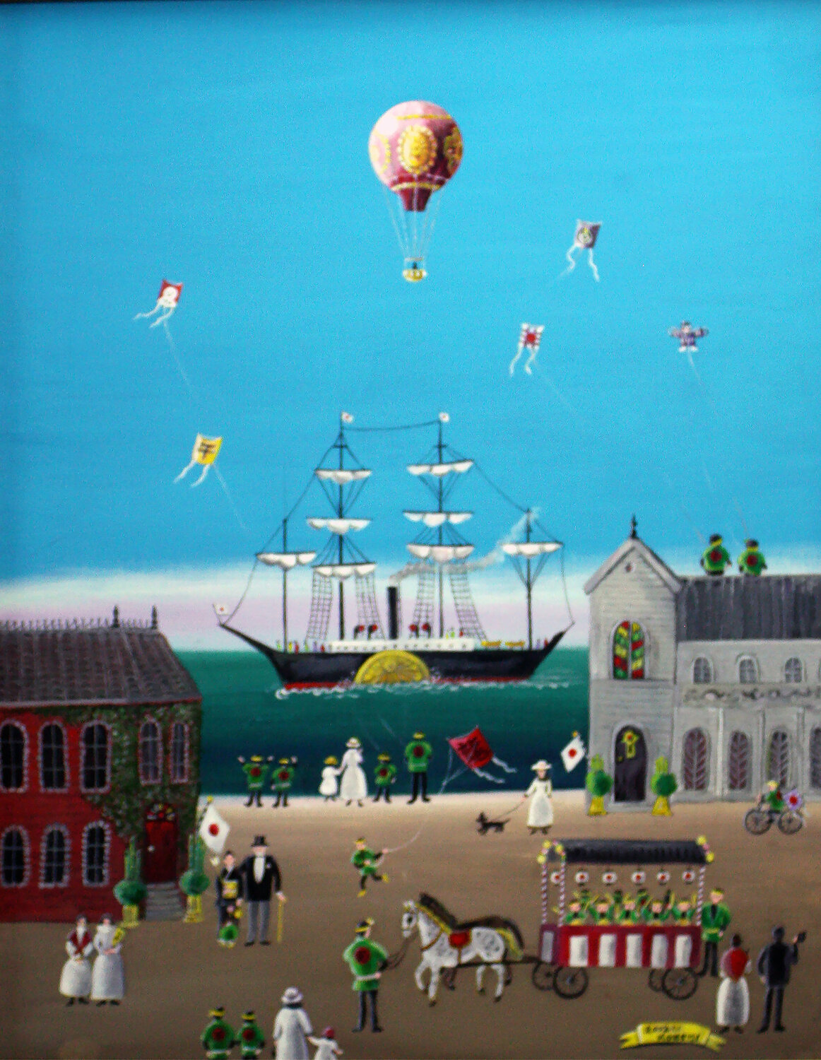 Port 港. by Konomi Kono von Rie Kono (N.D): Malerei Acryl auf Leinwand - SINGULART