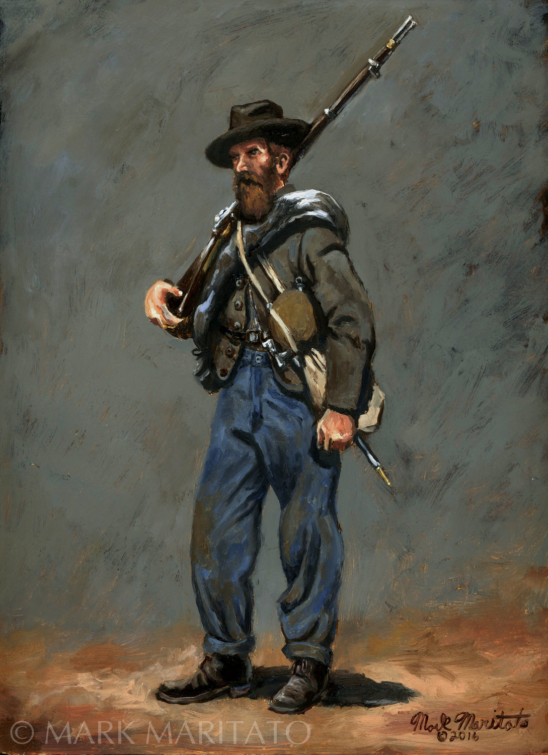 Confederate Soldiers Painting