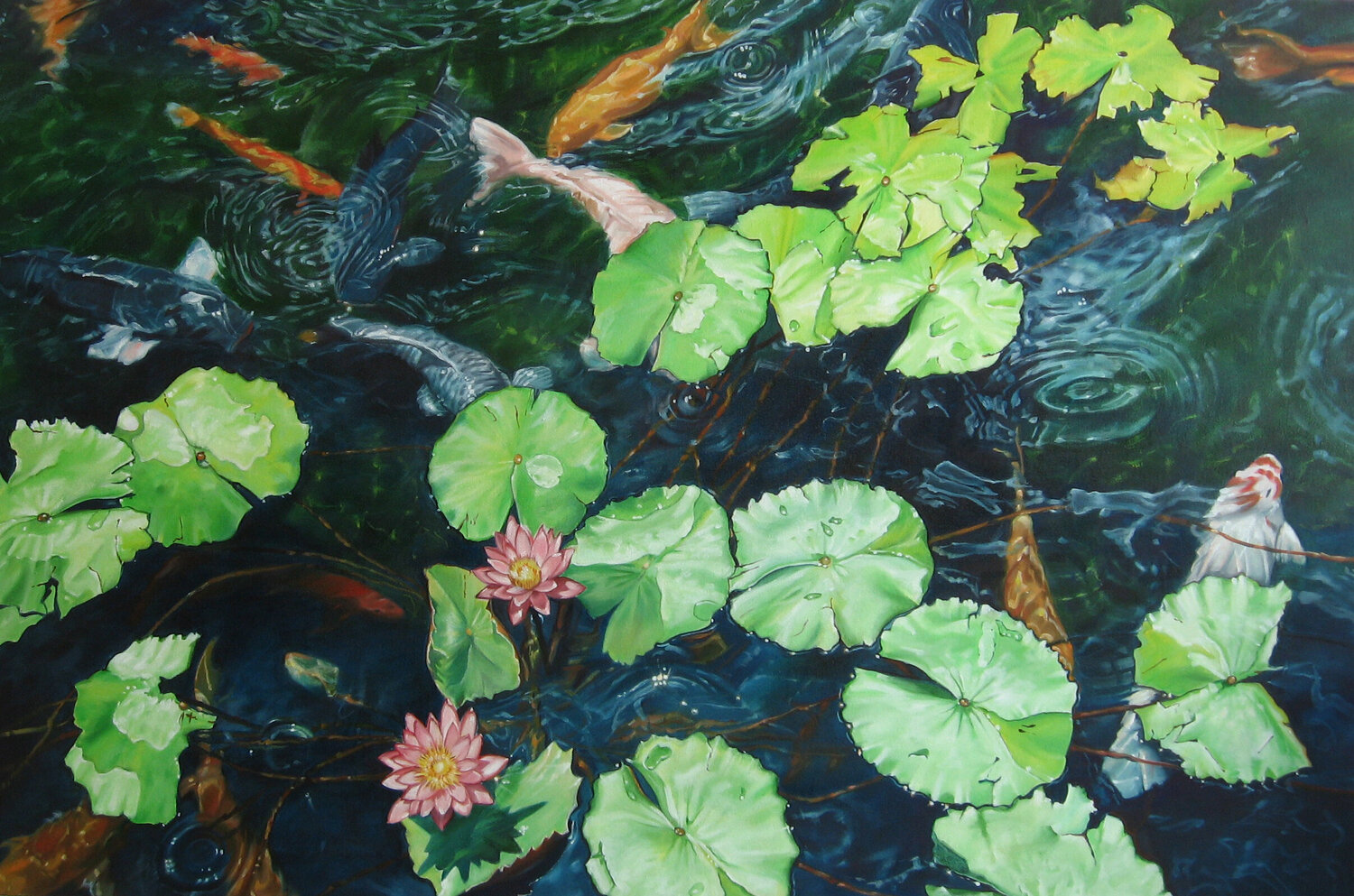 Aquatic Calligraphy by Catherine Kirkwood (N.D) : Painting Oil on ...