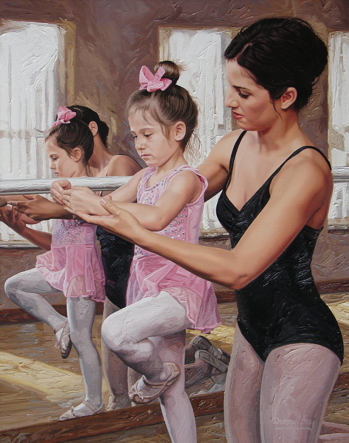 Ballet Class by Danny Day (2008) : Painting Oil on Canvas - Singulart
