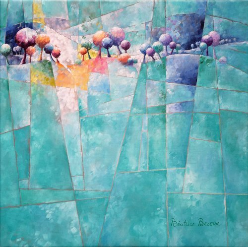 RED SUNSET IN ST JOHN USVI by Béatrice Bedeur (2017) : Painting Oil on ...