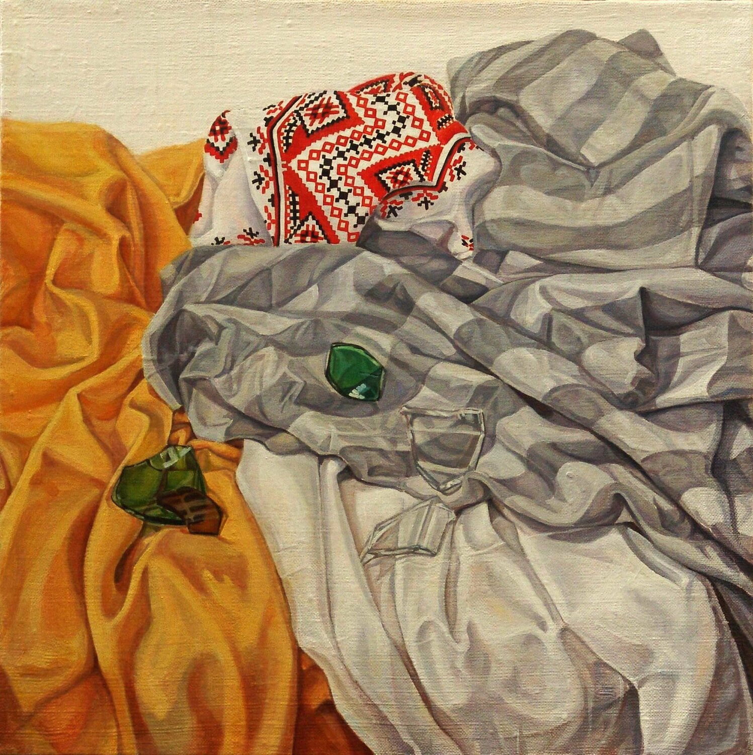 Textile scenery by Roman Rembovsky (2004) : Painting Oil on Canvas ...